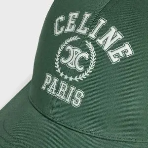 Celine University Baseball Cap In Washed Cotton Gabardine