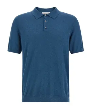 ROBERTO COLLINA Short-sleeved Polo Shirt - Blue