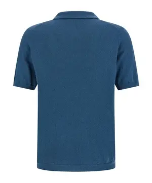 ROBERTO COLLINA Short-sleeved Polo Shirt - Blue