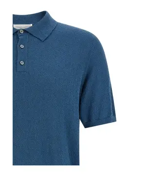 ROBERTO COLLINA Short-sleeved Polo Shirt - Blue