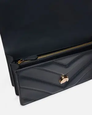 Pinko Love Bag Chevron Medium Shoulder Bag With Chain Strap