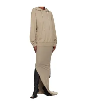 Rick Owens Oversized Hooded Sweatshirt - Nude