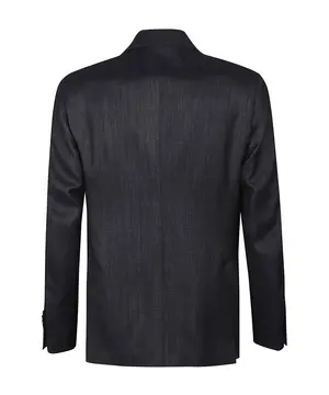 LARDINI Double-breasted Blazer - Black