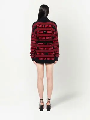 Miu Miu And Red Cashmere Cardigan