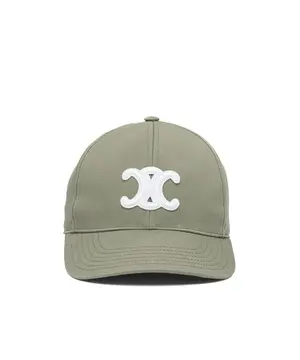 CELINE Celine Triomphe Baseball Cap In Cotton Gabardine