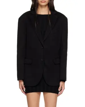 ANINE BING Quinn Blazer Jacket - Black