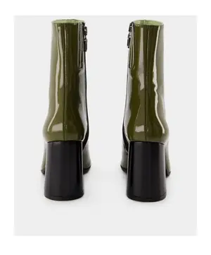 CAREL Block Heel Zip Up Ankle Boots