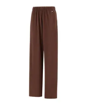 Herno Elasticated Waist Wide-leg Trousers - Red
