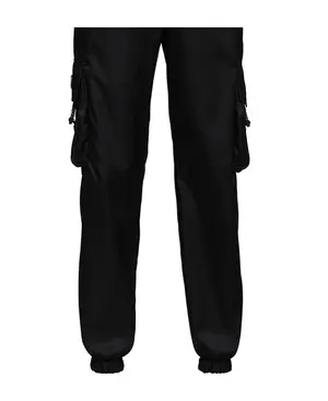 Prada Re-nylon Cargo Pants With Logo Detail - Black