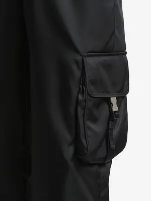 Prada Re-nylon Cargo Pants With Logo Detail - Black