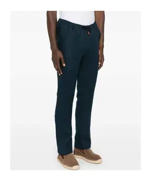 Kiton Drawstring Flared Trousers - Black