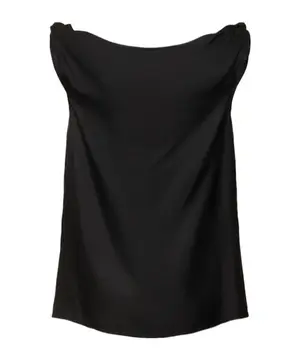 Loulou De Saison Remy Sleeveless Draped Top - Black