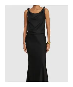 Loulou De Saison Remy Sleeveless Draped Top - Black