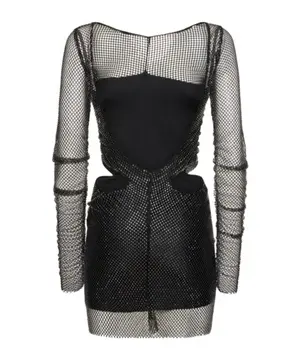 Giuseppe Di Morabito Embroidered Mesh Mini Dress