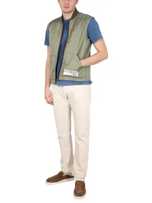 FAY Logo Detailed Zipped Gilet