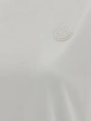 Moncler Cotton T-shirt With Silicone Logo Patch