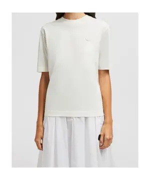 Moncler Cotton T-shirt With Silicone Logo Patch