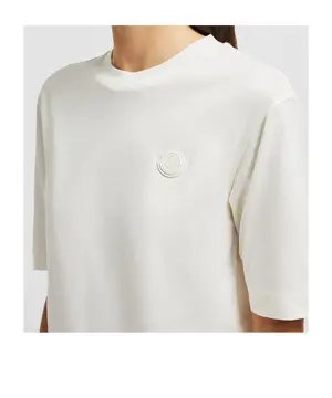 Moncler Cotton T-shirt With Silicone Logo Patch