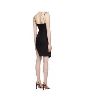 Coperni Sleeveless V-neck Asymmetrical Hem Dress