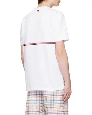 Thom Browne Rwb Striped Crewneck T-shirt - White