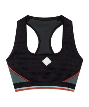 Casablanca Seamless Sports Bra - Black/mint
