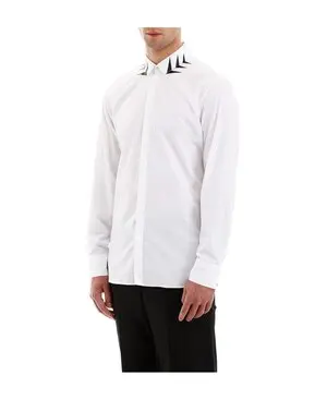 Neil Barrett Printed Collar Shirt
