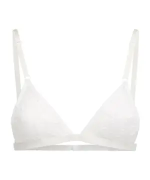 Dolce & Gabbana Lace Triangle Bra - White