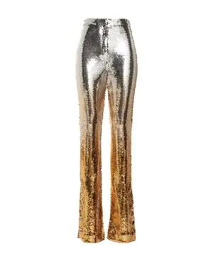 Rabanne Sequin-embellished Gradient Trousers - Brown