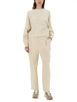 Brunello Cucinelli Pleated Straight-leg Trousers - Nude
