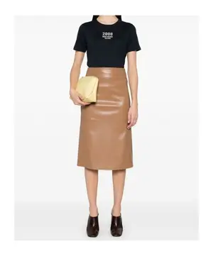Max Mara Logo Printed Crewneck T-shirt - Black