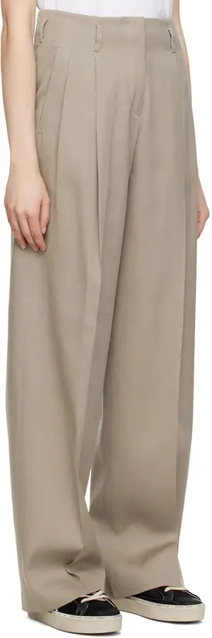 GOLDEN GOOSE Gabardine Straight Leg Trousers
