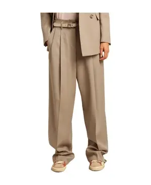 GOLDEN GOOSE Gabardine Straight Leg Trousers