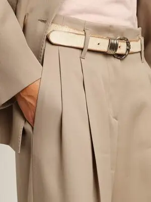 GOLDEN GOOSE Gabardine Straight Leg Trousers