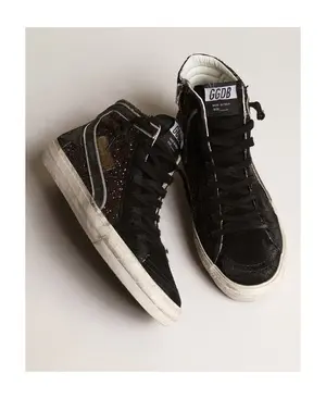 GOLDEN GOOSE Slide Glitter High-top Lace-up Sneakers