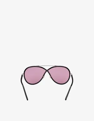 TOM FORD Rickie Oversized Round Frame Sunglasses - Pink