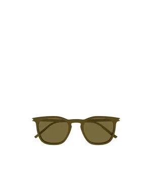 Saint Laurent Square Frame Sunglasses - Green