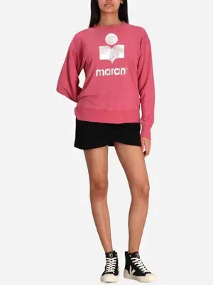 Isabel Marant Étoile Logo Printed Long-sleeved T-shirt