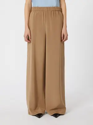 Max Mara Bonn Wide Leg Trousers - Hazelnut Brown