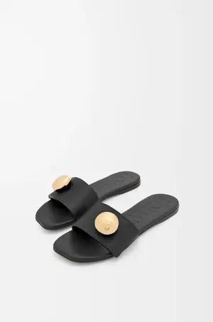 Loewe Logo Medallion Flat Sandals
