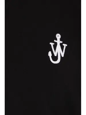 J.W.ANDERSON Jw Anderson Anchor Embroidered T-shirt - Black
