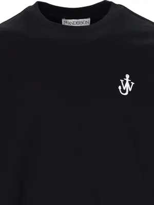 J.W.ANDERSON Jw Anderson Anchor Embroidered T-shirt - Black
