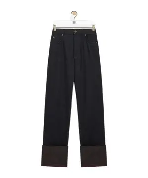 Loewe Turn-up Jeans - Black