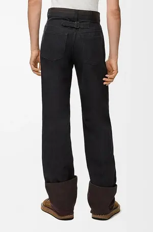 Loewe Turn-up Jeans - Black