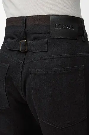 Loewe Turn-up Jeans - Black