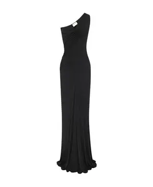 Saint Laurent One-shoulder Maxi Dress - Black