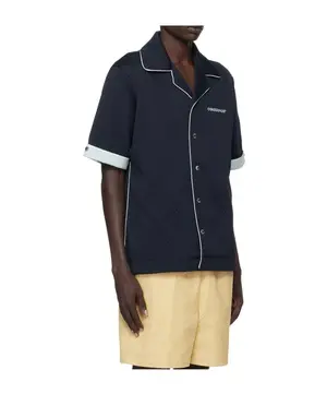 Casablanca Logo Short-sleeved Shirt - Black