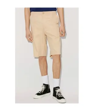 Kenzo Knee-length Cargo Shorts With Drawstring Waist - Nude