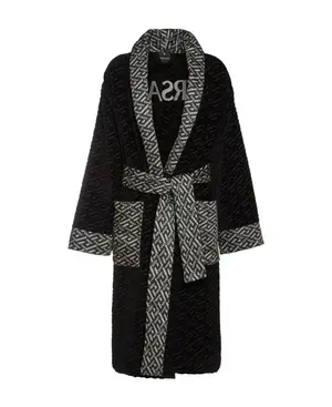 Versace Logo Belt Robe - Black