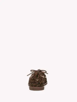 GIANVITO ROSSI Vandee Leopard Print Suede Loafers - Brown