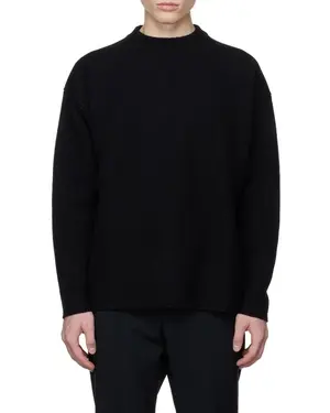 JIL SANDER Long-sleeved Knit Pullover - Black
